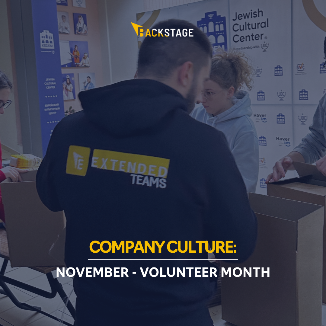 November - Volunteer Month - Backstage